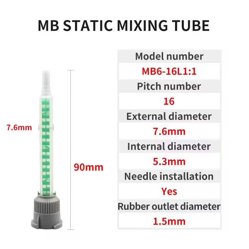 MB06-16 1:1 Static Mixpac Nozzle (Green)